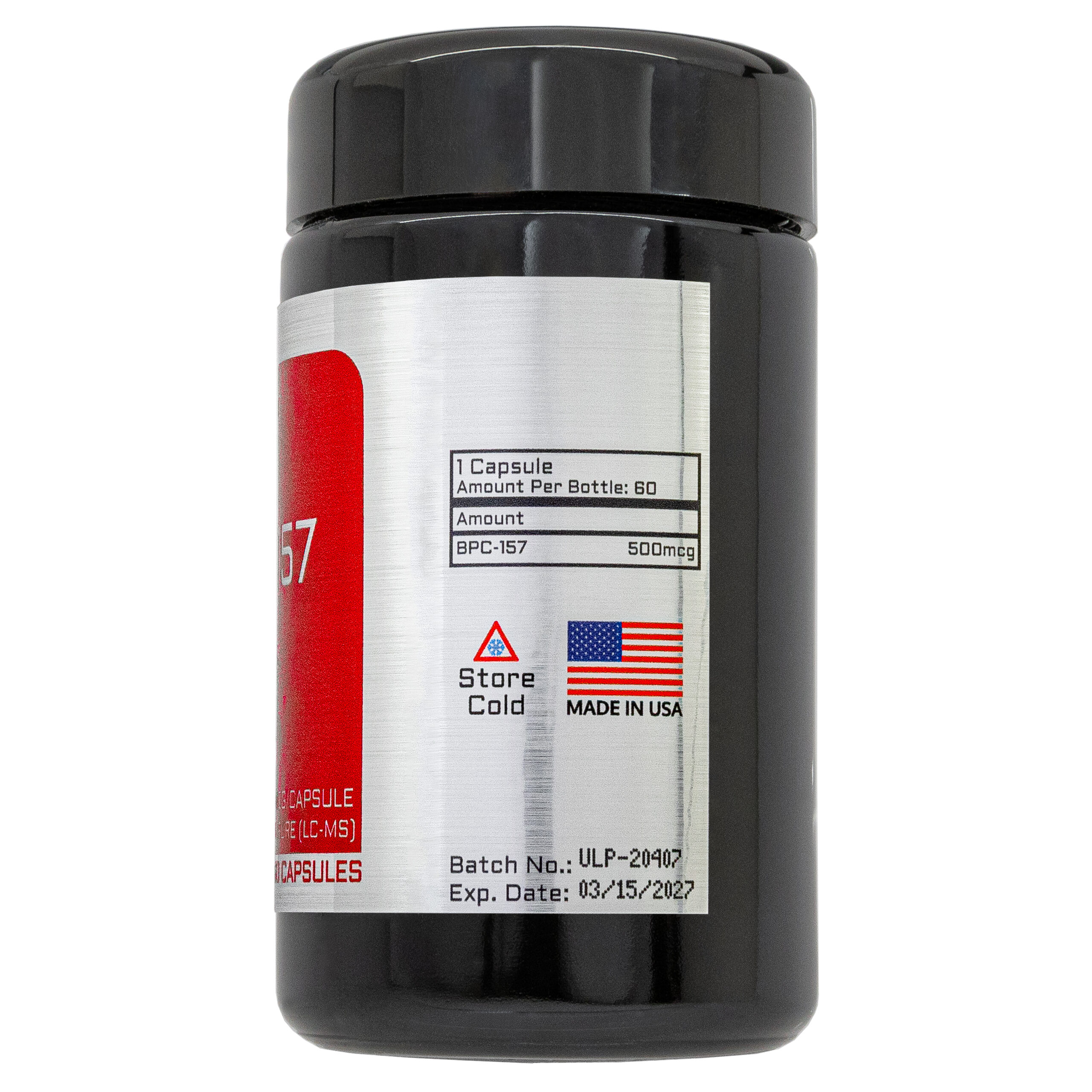 BPC-157 PEPTIDE POWDER (60 CAPSULES) (500MCG/CAPSULE, 30MG TOTAL BOTTLE ...