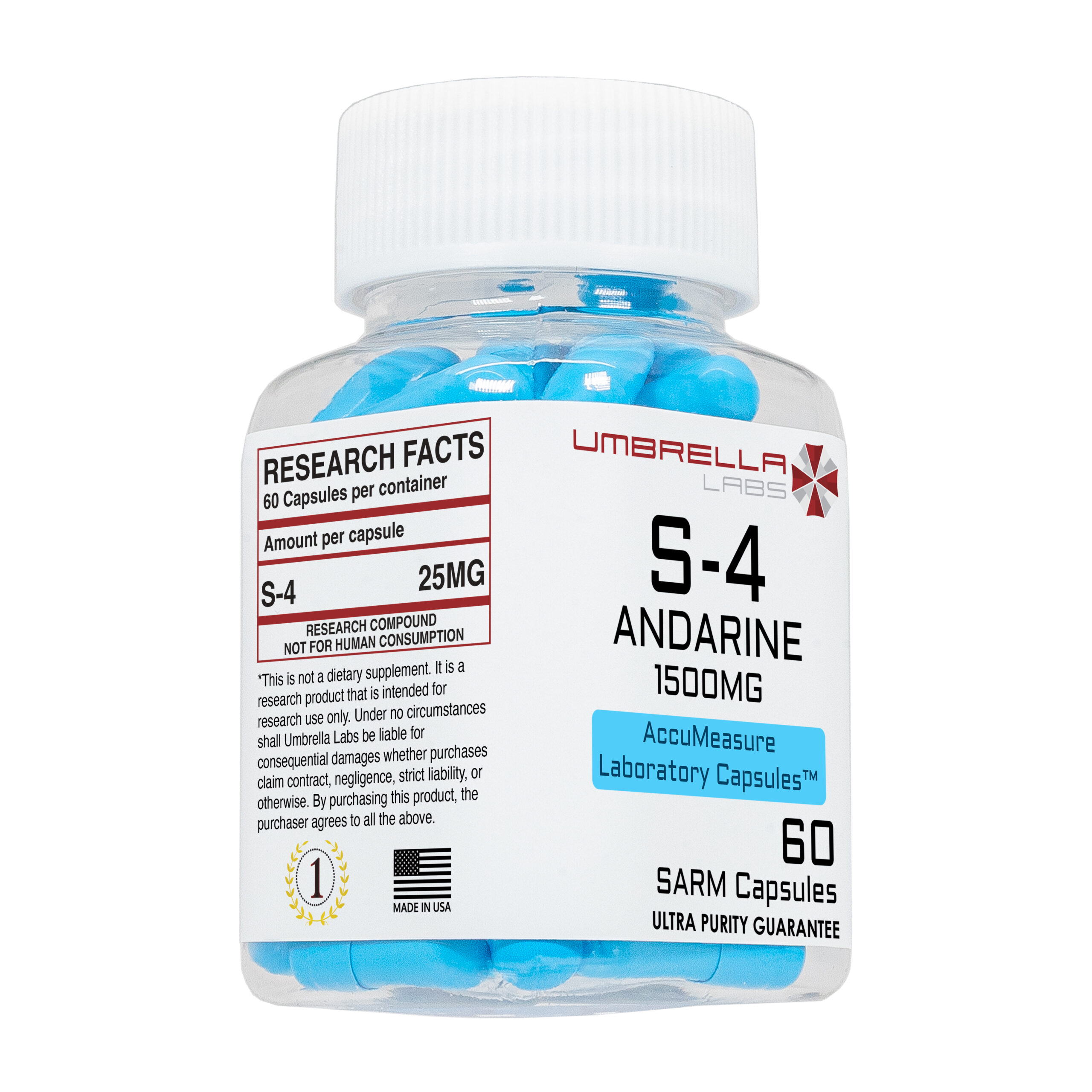 S-4 ANDARINE SARM POWDER (60 CAPSULES) (25MG/CAPSULE, 1500MG TOTAL ...
