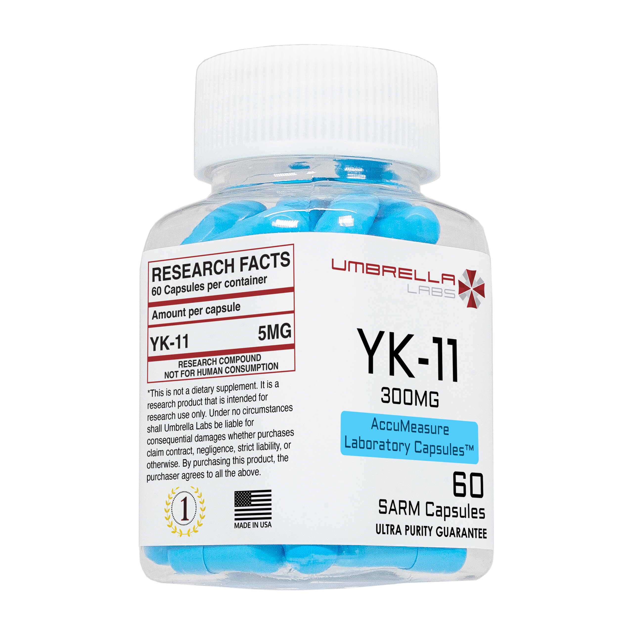 YK11 SARM POWDER (60 CAPSULES) (5MG/CAPSULE, 300MG TOTAL) – UMBRELLA Labs